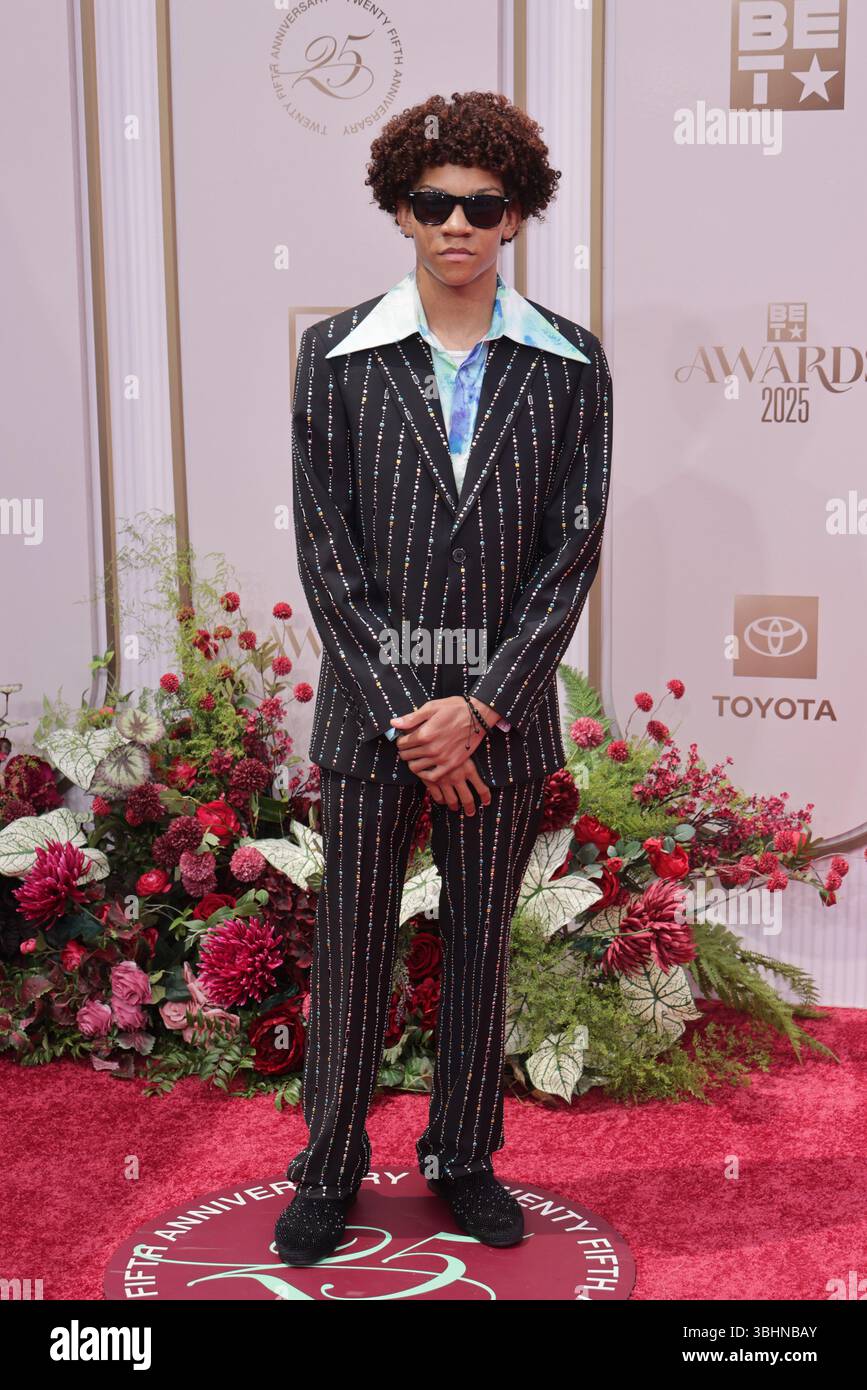 Los Angeles, USA. 10th June, 2025. Tyrik Johnson attends the 2025 BET ...