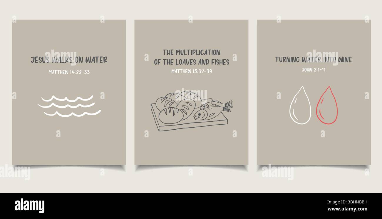 Christian Line Symbols Sketch Posters, Religion Hand Drawn Art ...