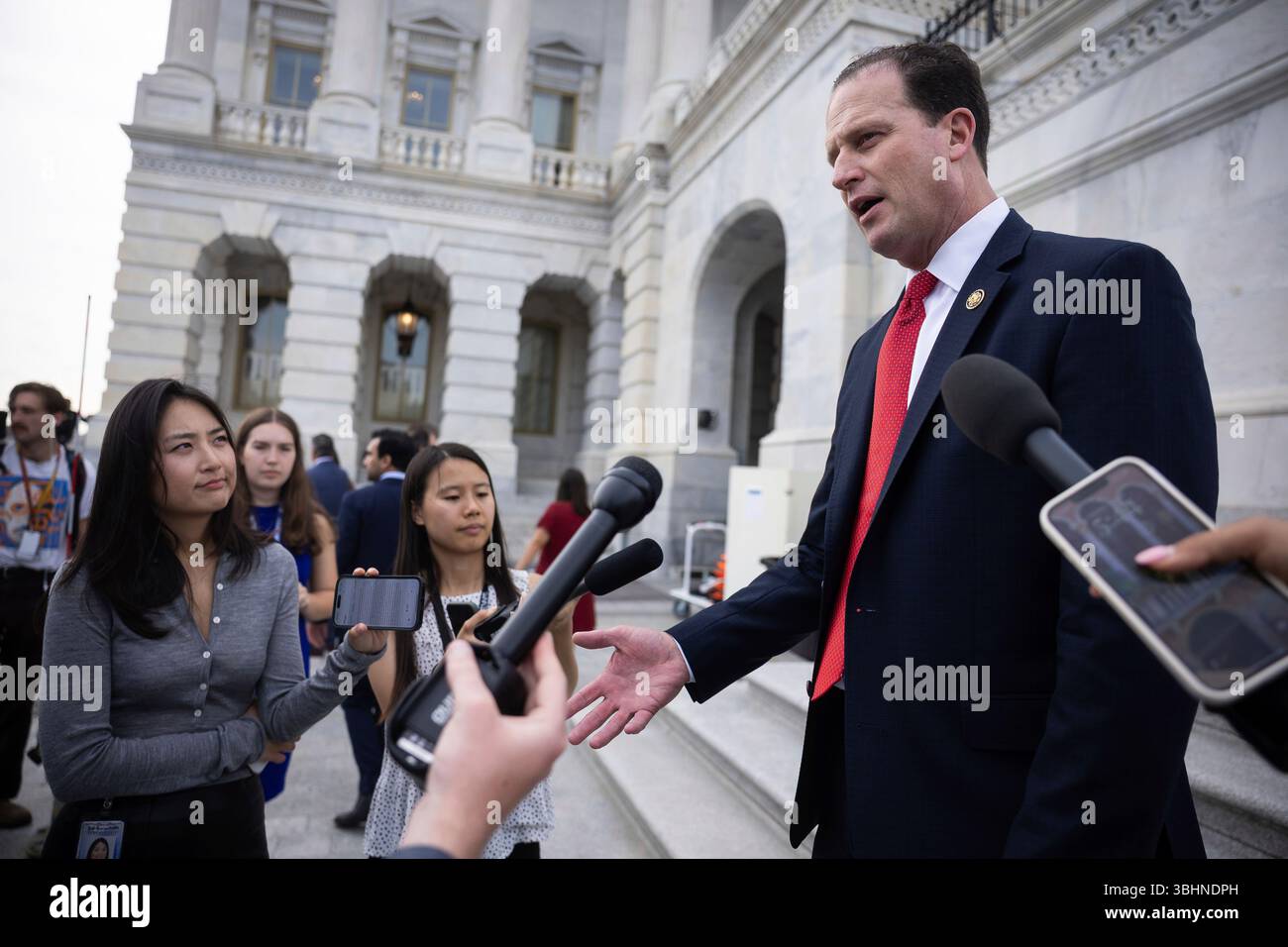 Rep. August Pfluger (R-Texas) speaks with reporters outside the U.S ...