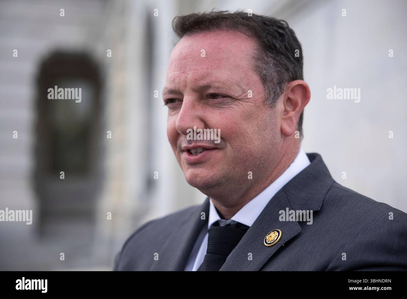 Rep. Eric Burlison (R-Mo.) speaks with reporters outside the U.S ...