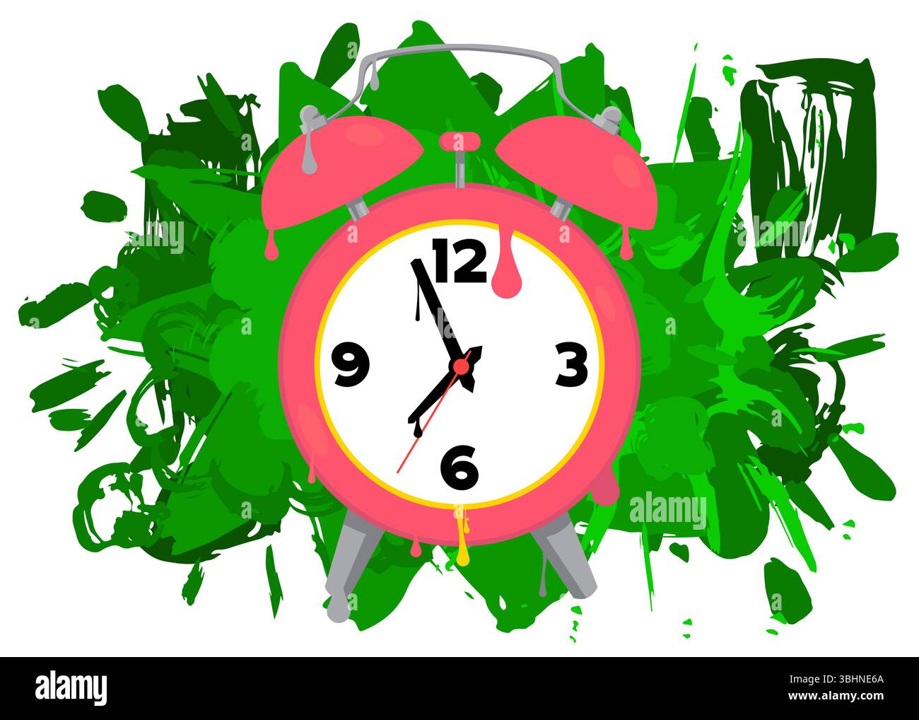 Alarm Clock graffiti. Abstract modern street art decoration performed ...