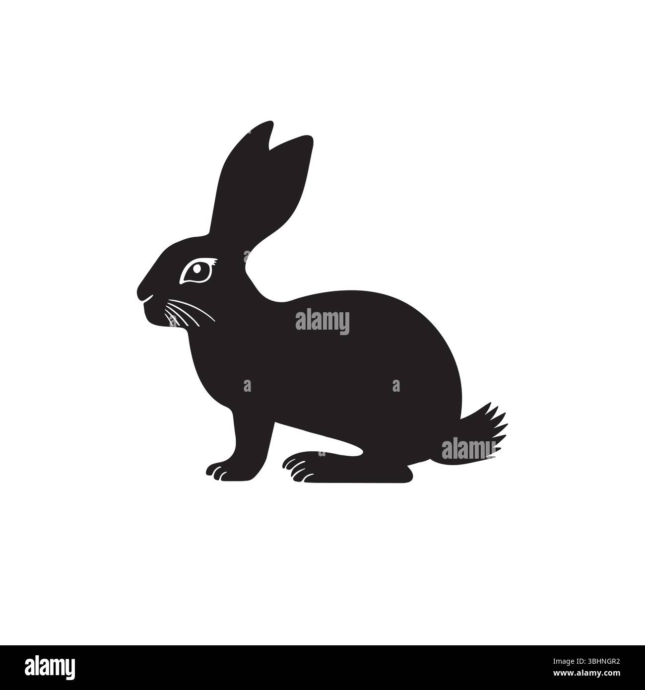 Rabbit or hare silhouette vectors with deference pose Stock Vector ...