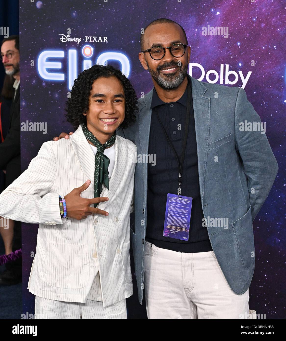 Yonas Kibreab and Bemnet Kibreab arriving to Disney Pixar’s “Elio” Los ...