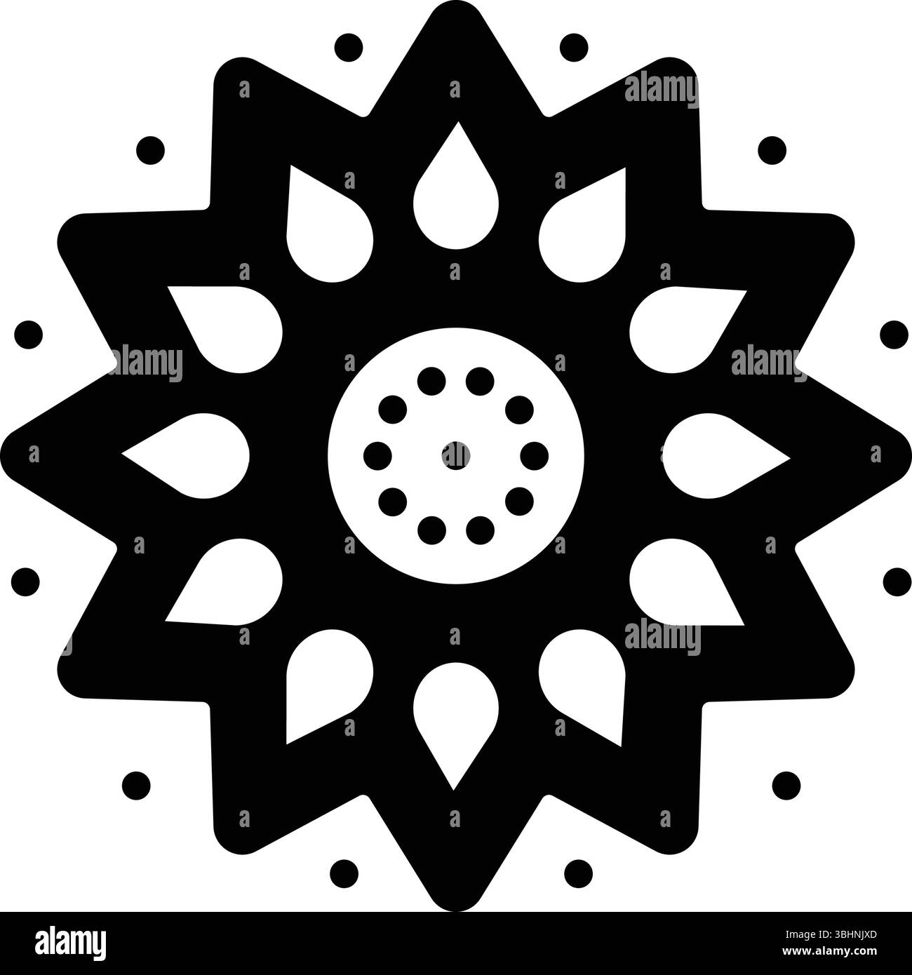 Kolam pattern Black and White Stock Photos & Images - Alamy