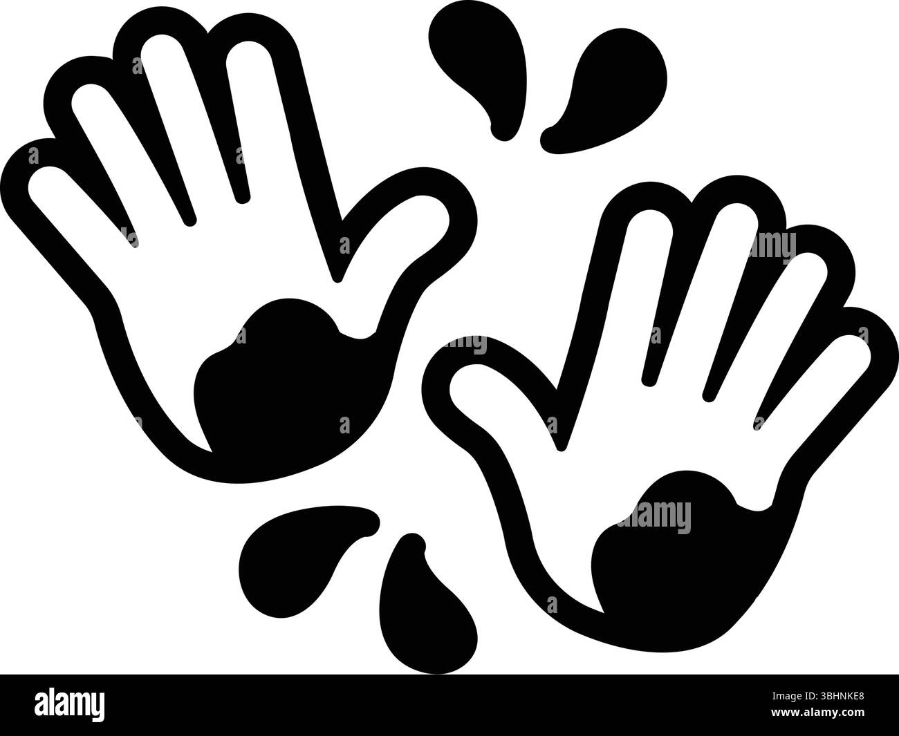 Hands palm hand color Black and White Stock Photos & Images - Alamy