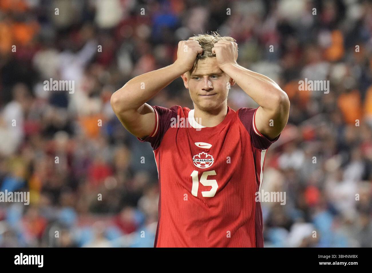 Toronto, Canada. 10th June, 2025. Canada's Luc de Fougerolles reacts ...