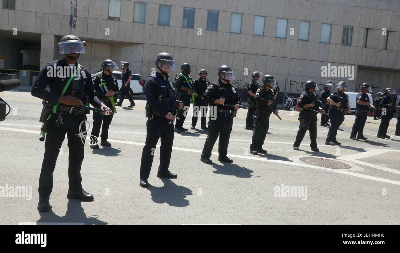 Los Angeles, California, USA 10th June 2025 LAPD Police during LA ...