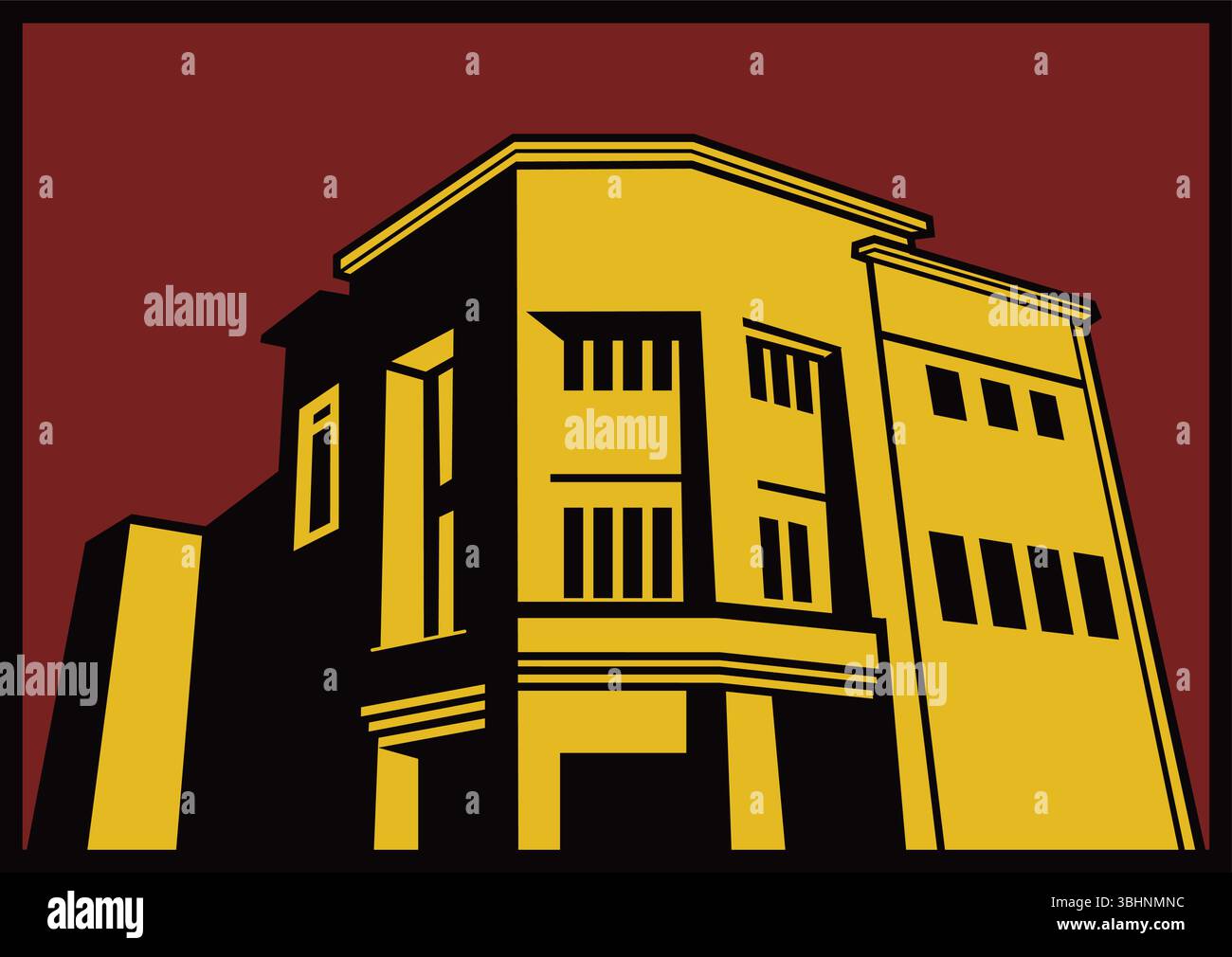 Vintage Building Illustration Stock Vector Image & Art - Alamy