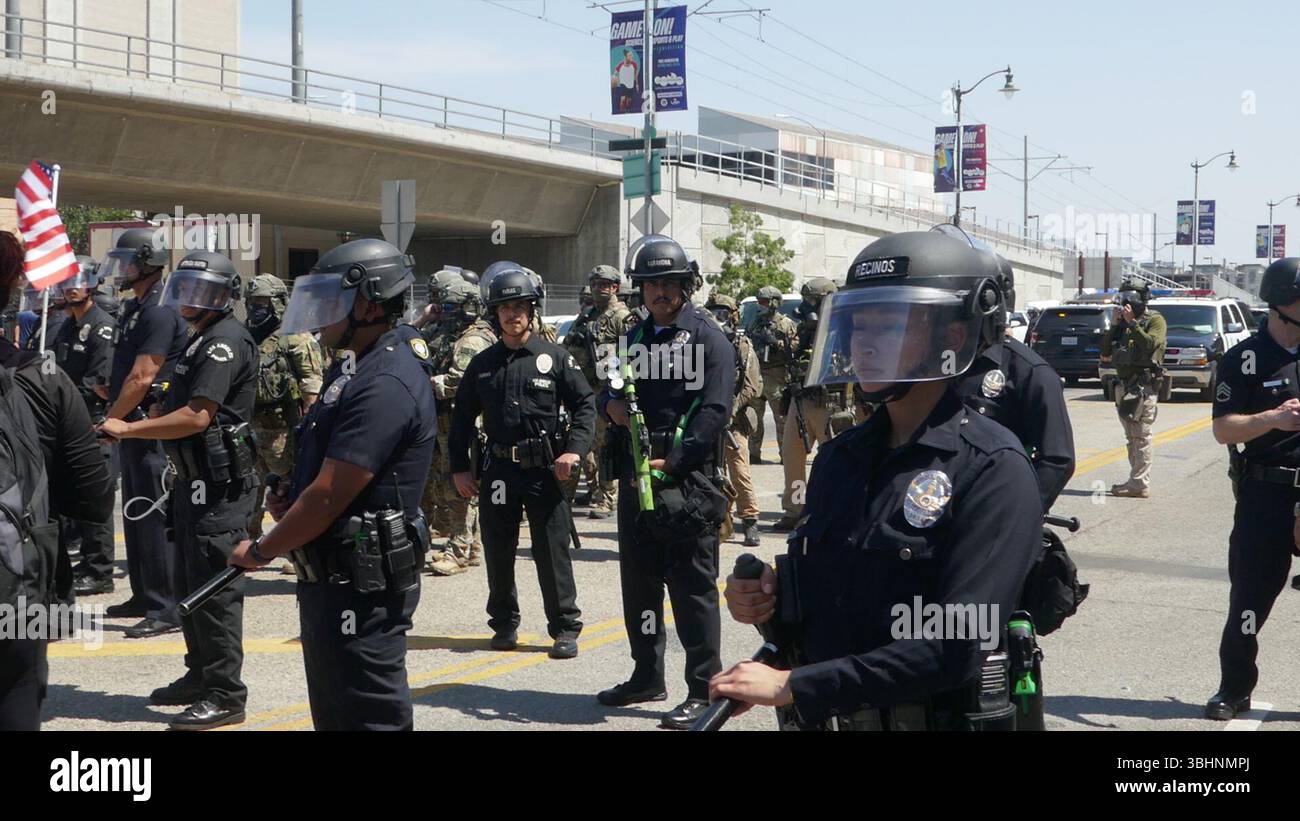 Los Angeles, California, USA 10th June 2025 LAPD Police during LA ...