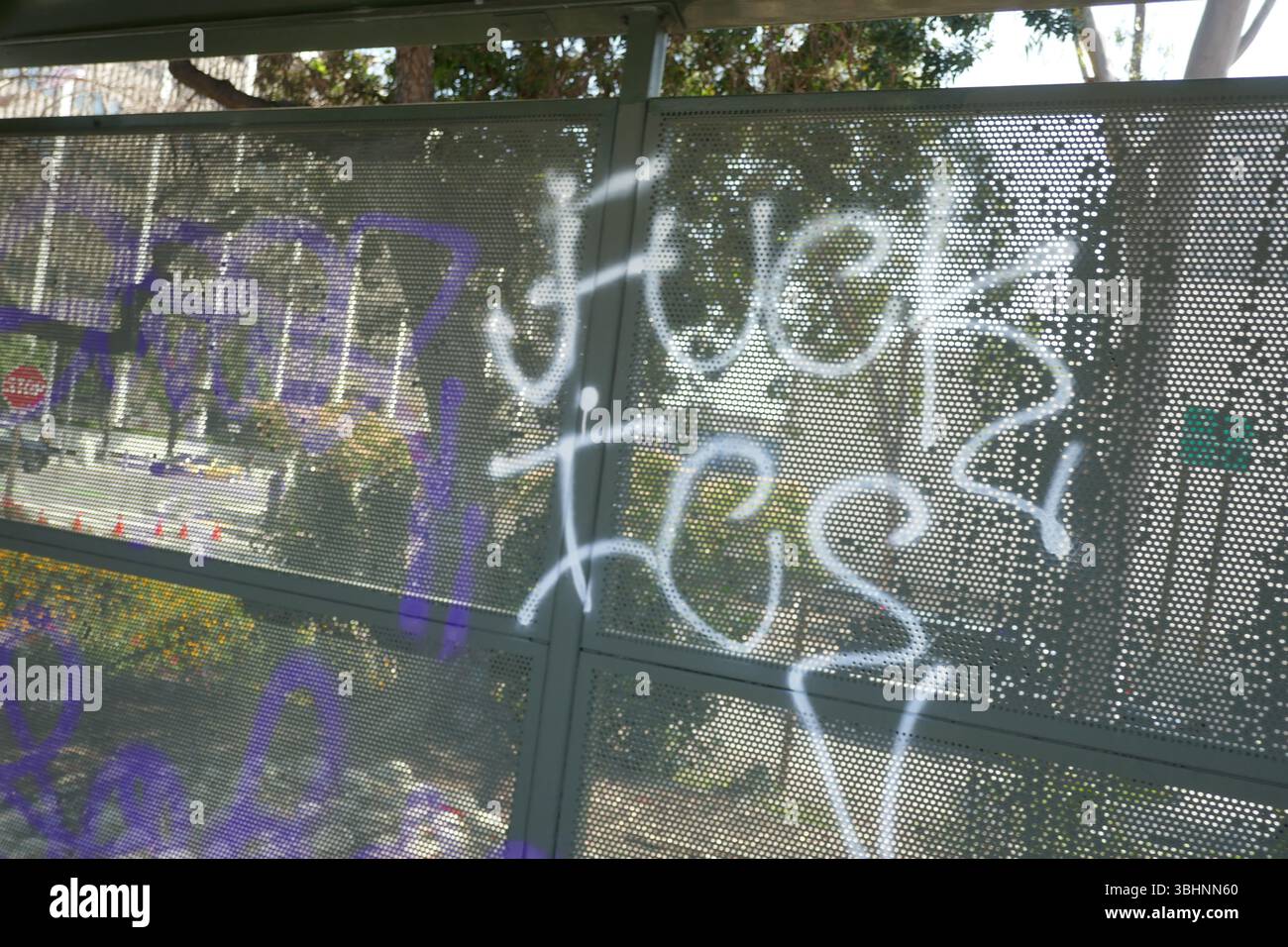Los Angeles, California, USA 10th June 2025 Graffiti during LA Protests ...