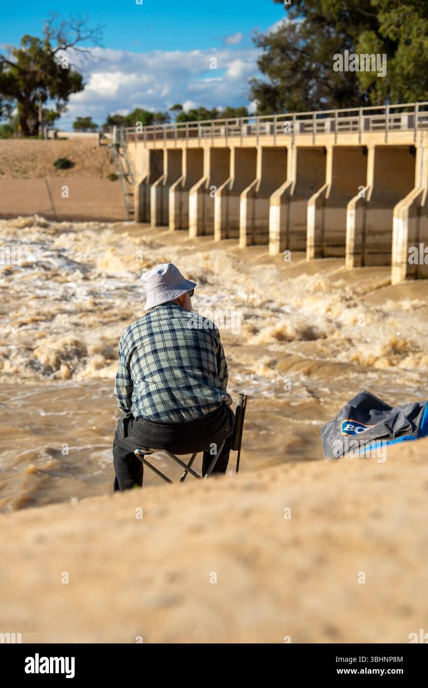 May 2025: Late afternoon at Menindee Lakes Dam in western New South ...