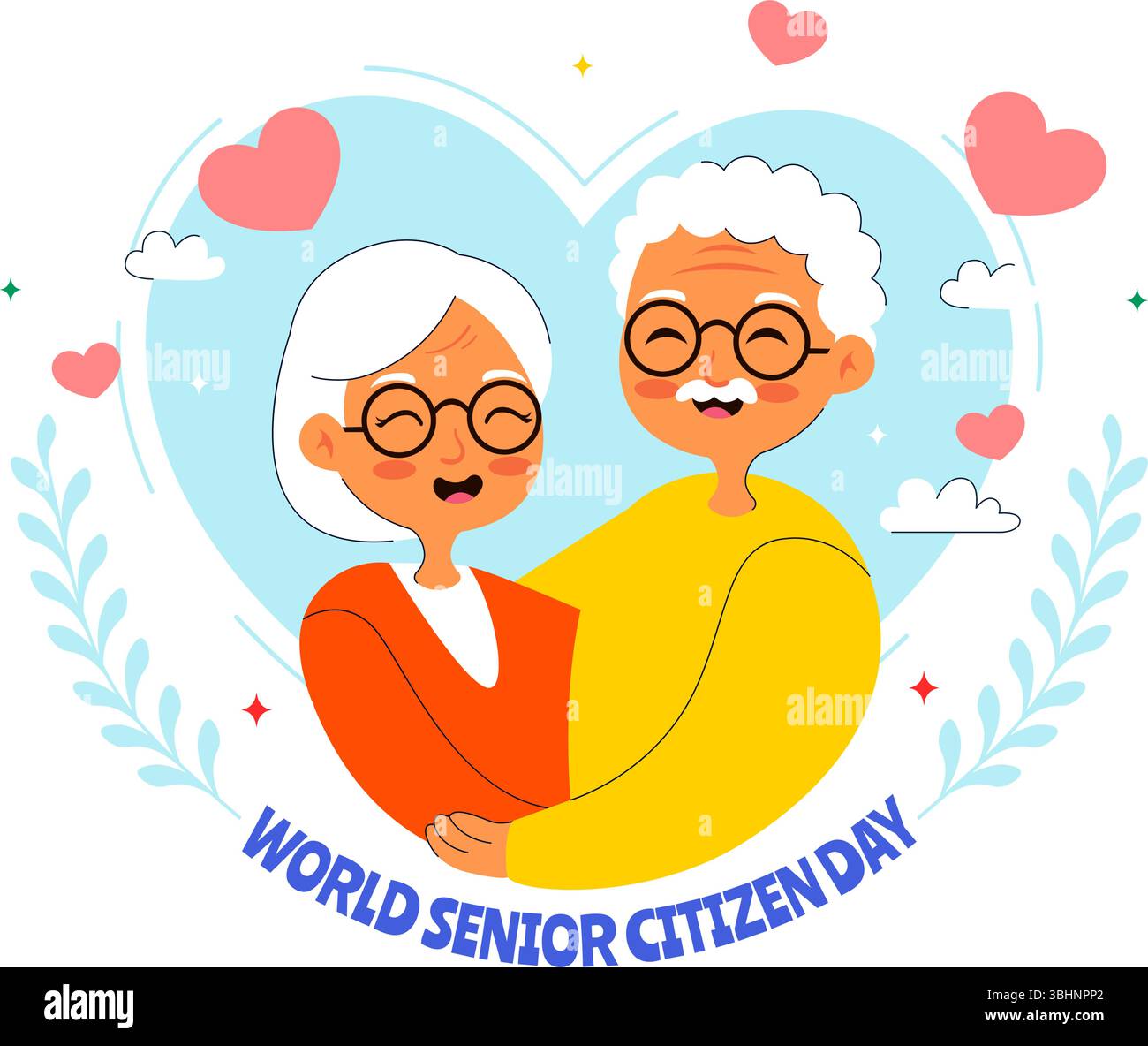 World Senior Citizen Day Vector Illustration on August 21st Celebrating ...