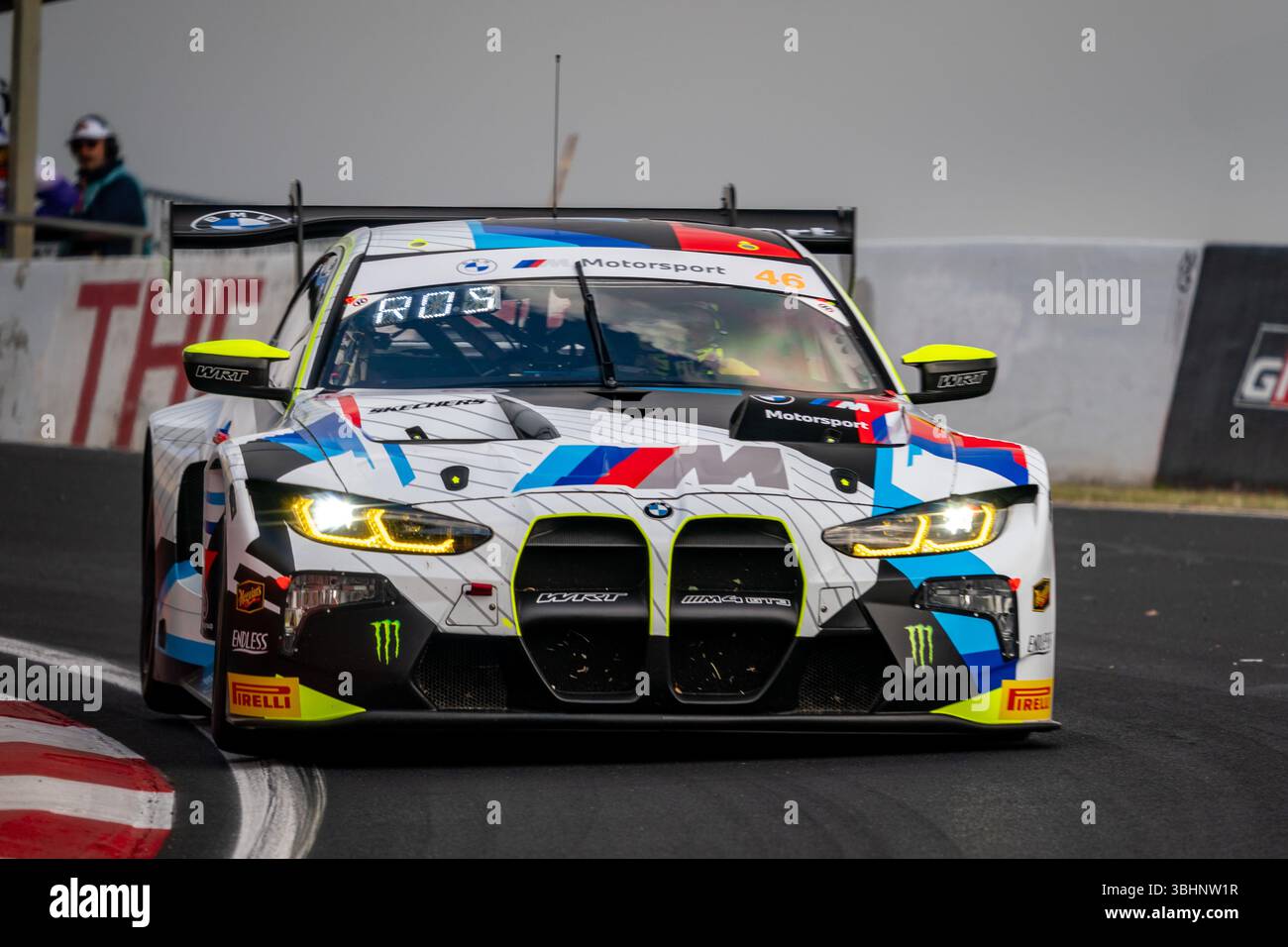 The Team WRT BMW M4 GT3 driven by VALENTINO ROSSI in the Pro category at Meguiar's Bathurst 12 ...