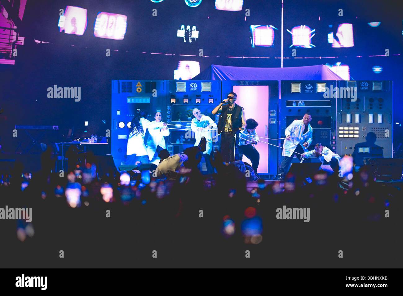 Napoli, Italy. 10th June, 2025. Italian rapper Marracash performs live ...