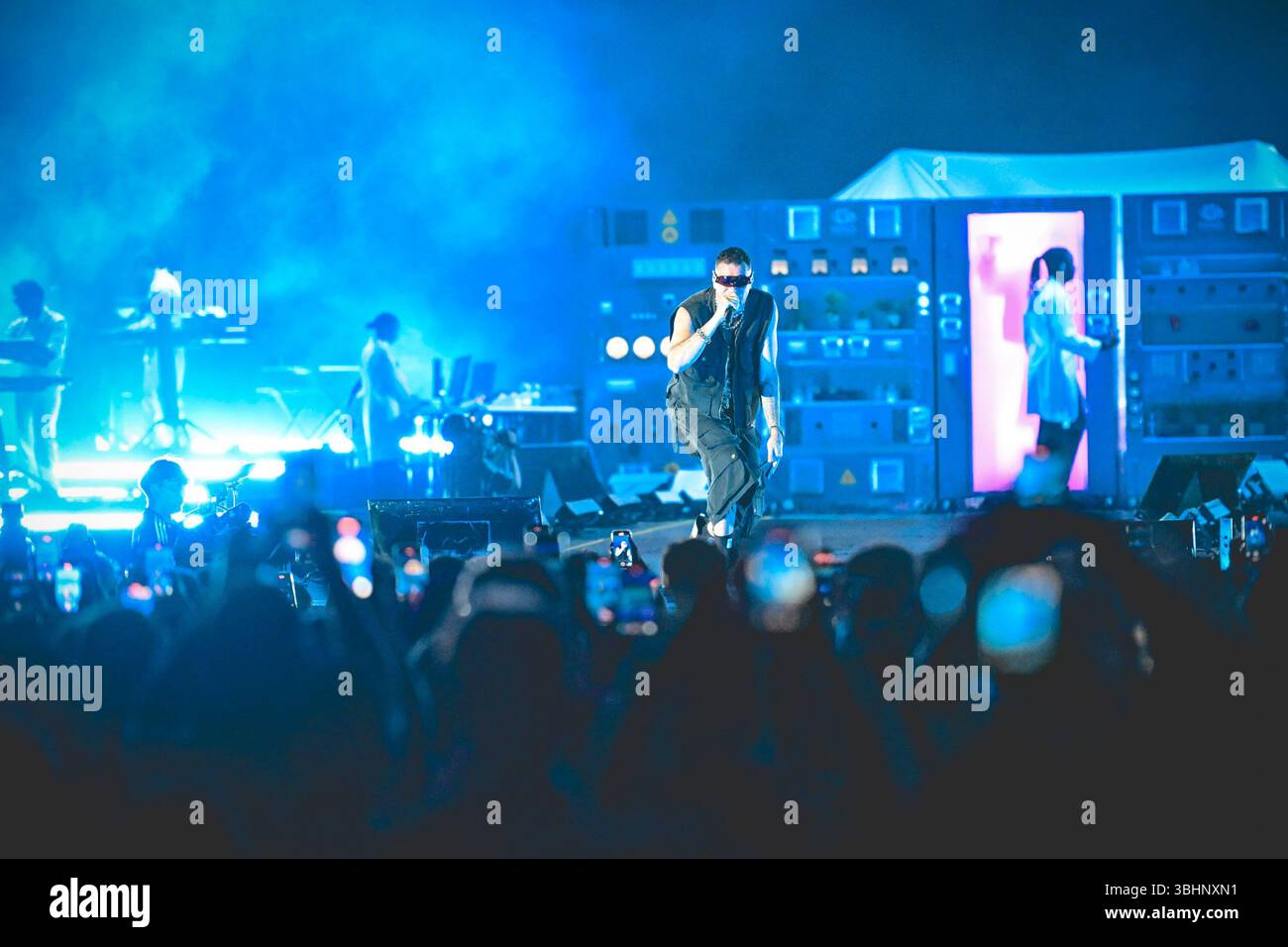 Napoli, Italy. 10th June, 2025. Italian rapper Marracash performs live ...