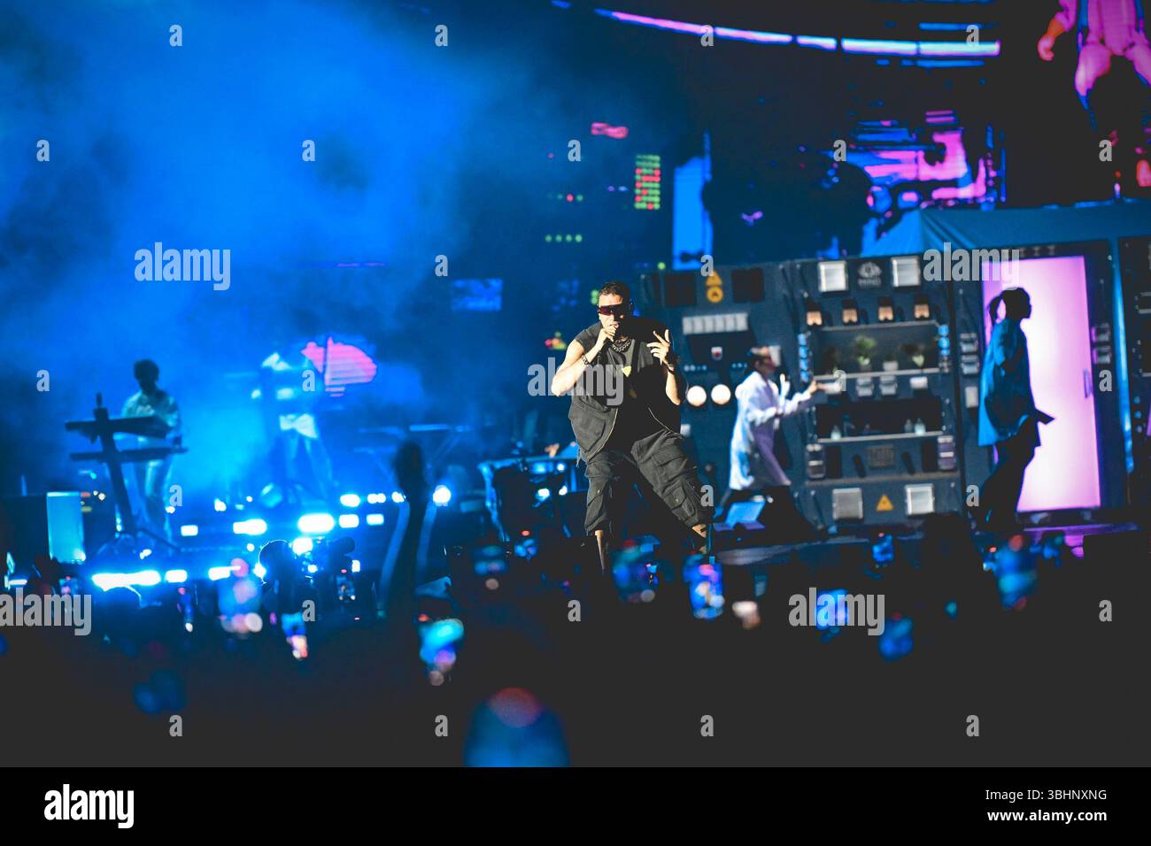 Napoli, Italy. 10th June, 2025. Italian rapper Marracash performs live ...