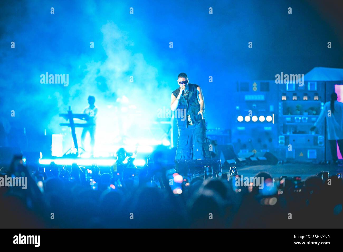 Napoli, Italy. 10th June, 2025. Italian rapper Marracash performs live ...