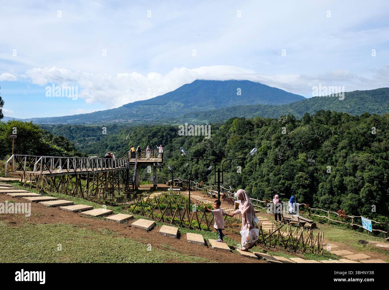 Bukittinggi, Indonesia - September 19, 2024: Tourists enjoy the ...