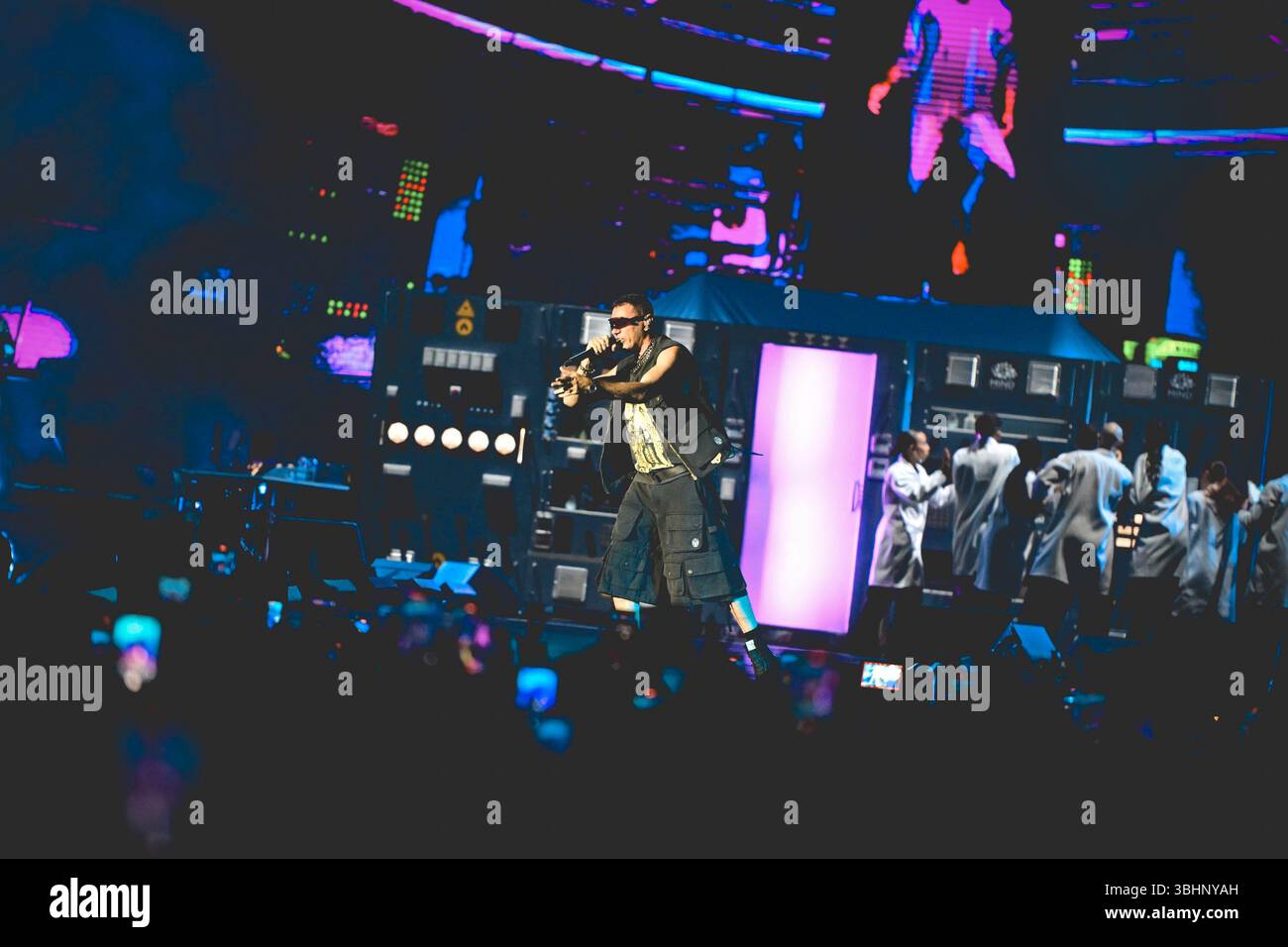 June 10, 2025, Napoli, Italy: Italian rapper Marracash performs live on ...