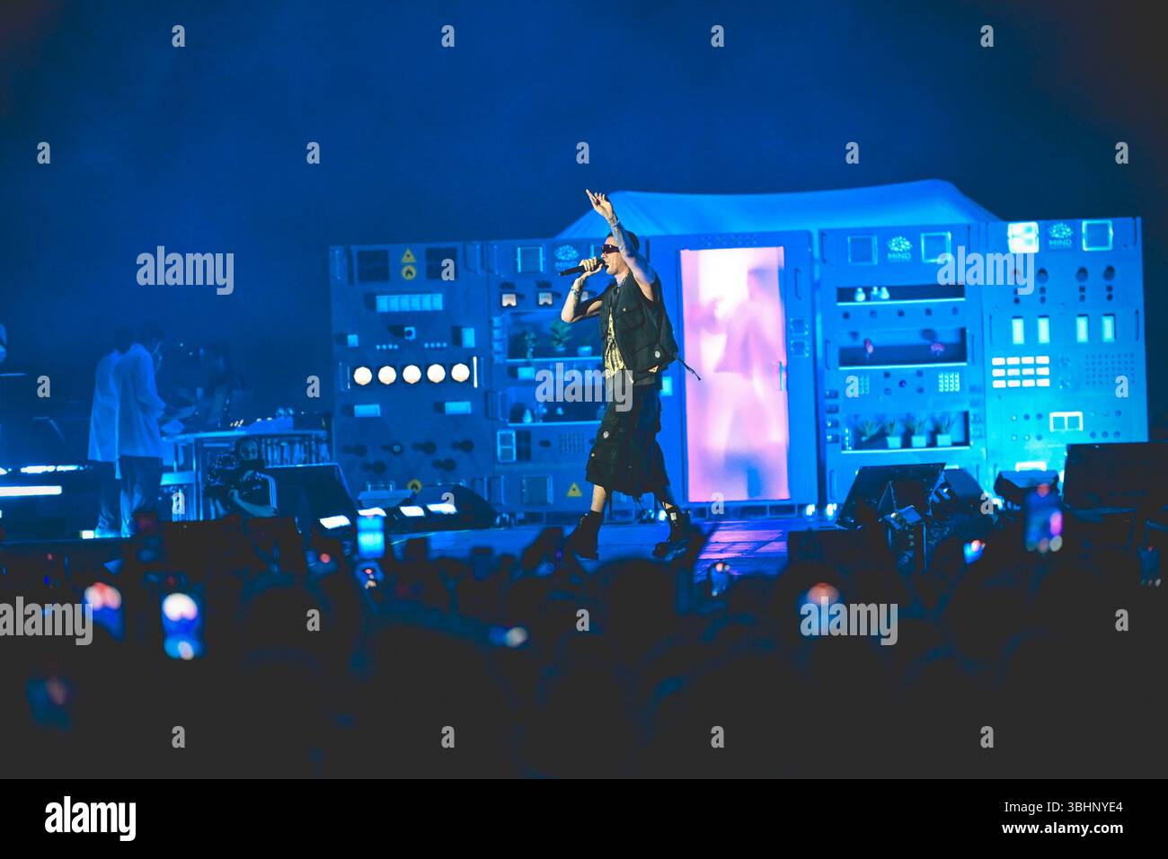 June 10, 2025, Napoli, Italy: Italian rapper Marracash performs live on ...