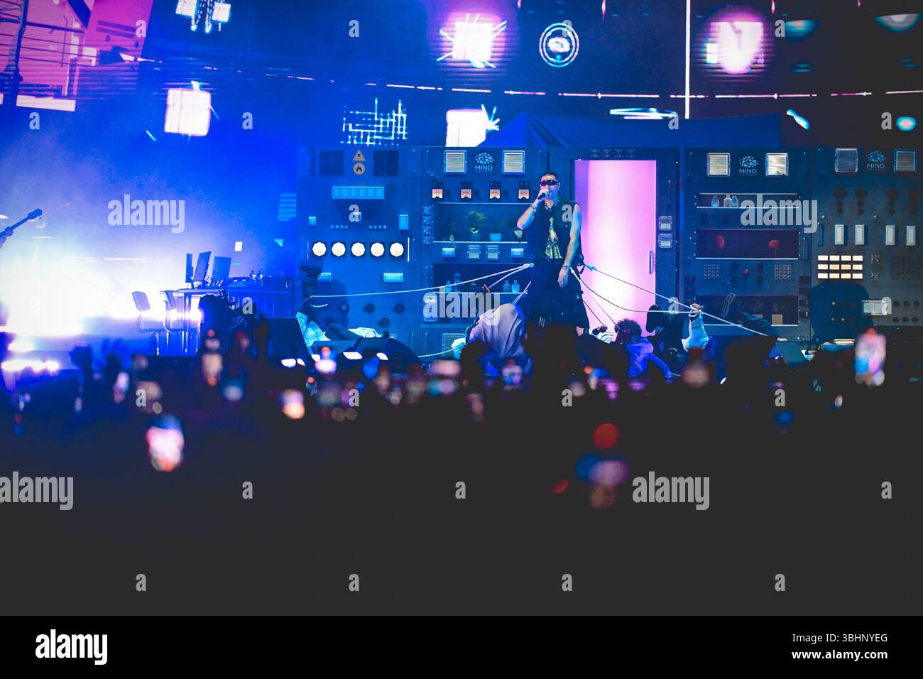 June 10, 2025, Napoli, Italy: Italian rapper Marracash performs live on ...