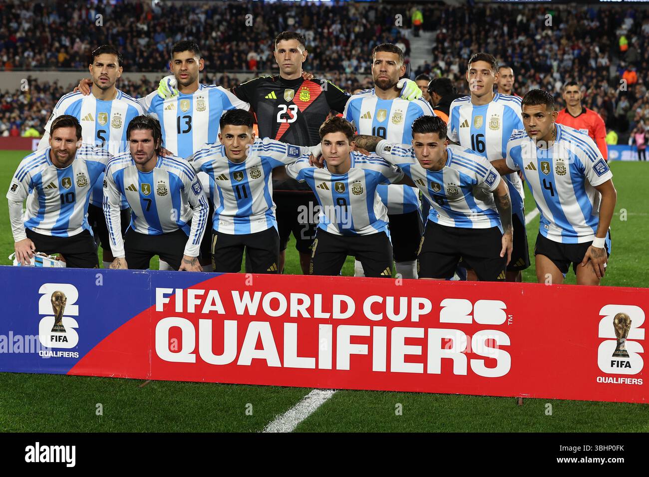 Argentina’s national team players pose for a picture before the South ...