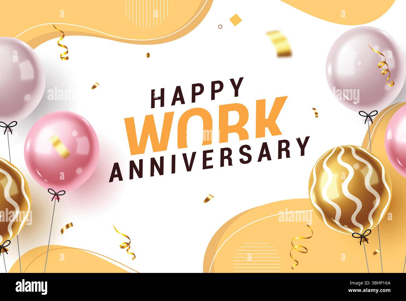 Work anniversary greeting text clipart design. Company work invitation ...