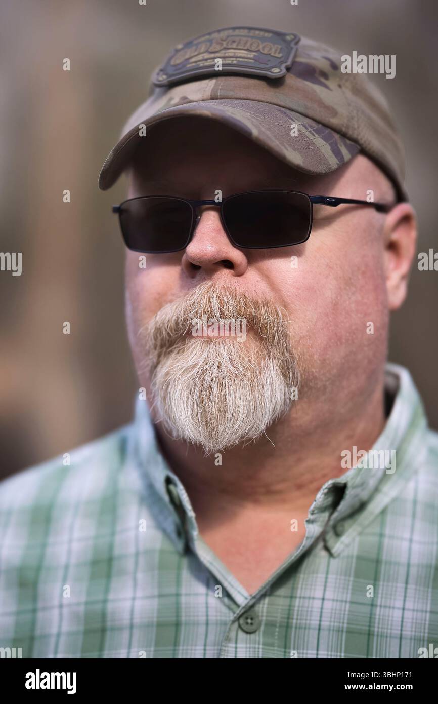 Anchorage, Alaska - May 14, 2024: Man with sunglasses on a bright ...
