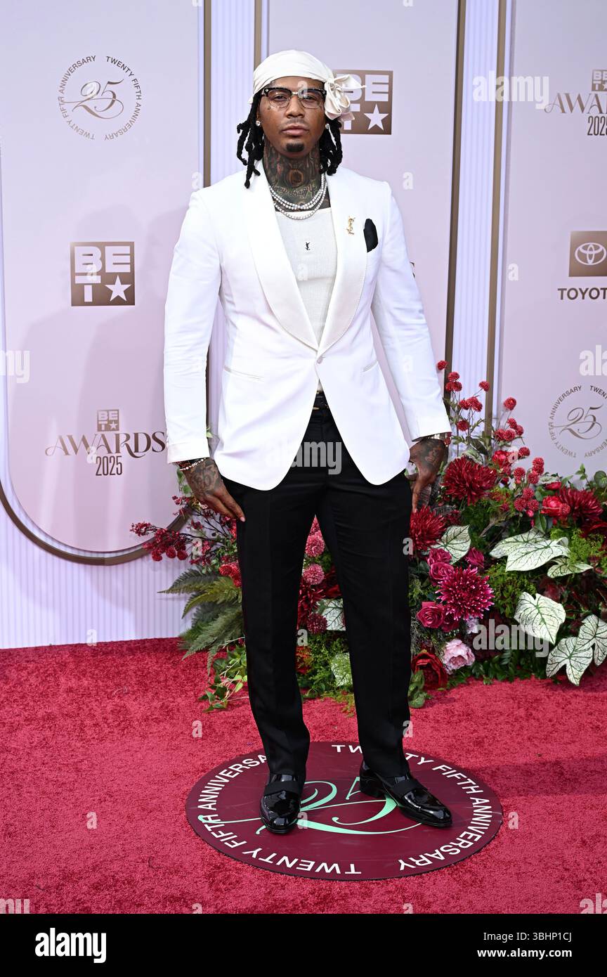 Moneybagg Yo bei der Verleihung der 25. BET Awards 2025 im Peacock ...