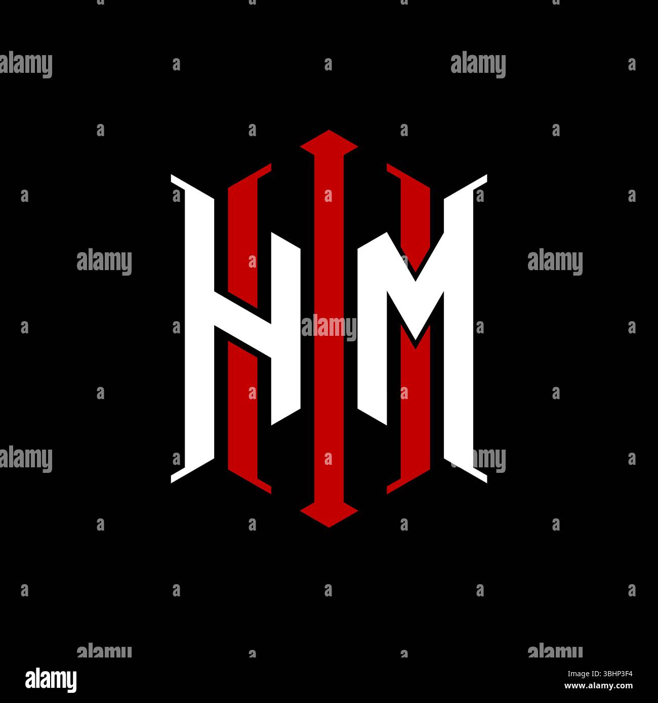 Logo initial monogram with geometric modern rectangle Elegant style ...