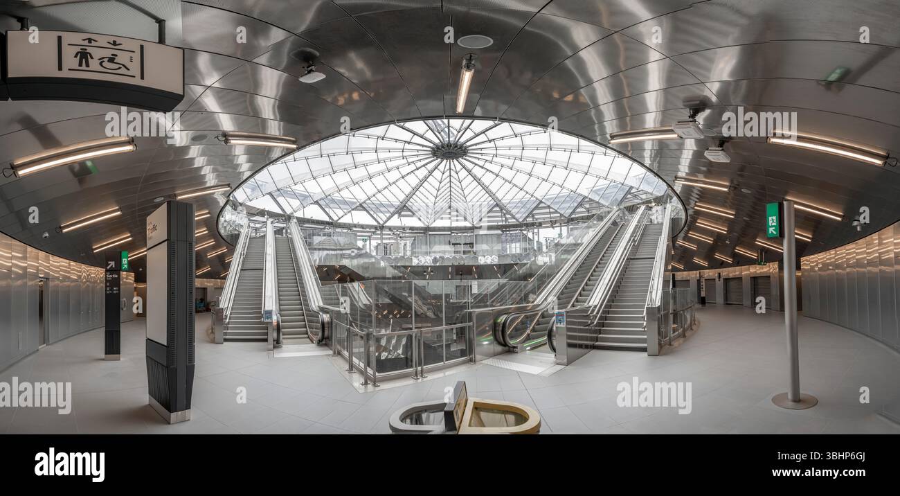 Paris, France - 06 07 2025: Subway Gustave Roussy. Panoramic view ...