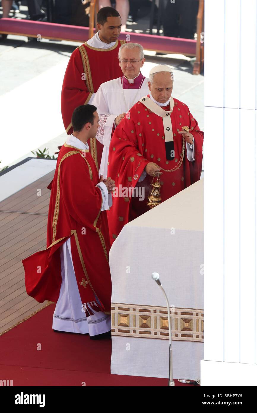 Vatican City, Italy June 8, 2025: Pope Leo XIV blesses with incense ...