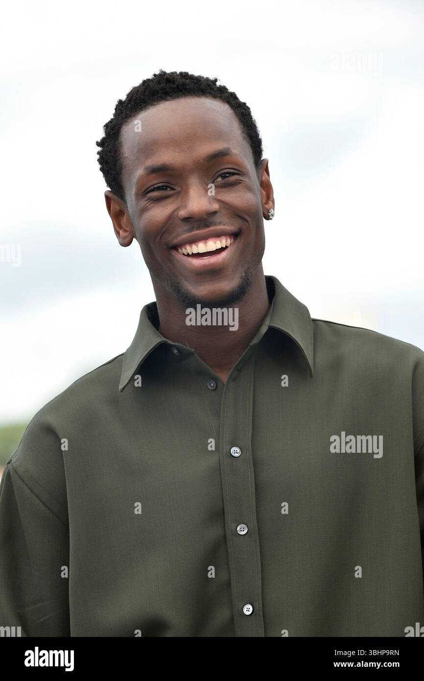 Actor Micheal Ward posing during the photocall of the film Eddigton on ...