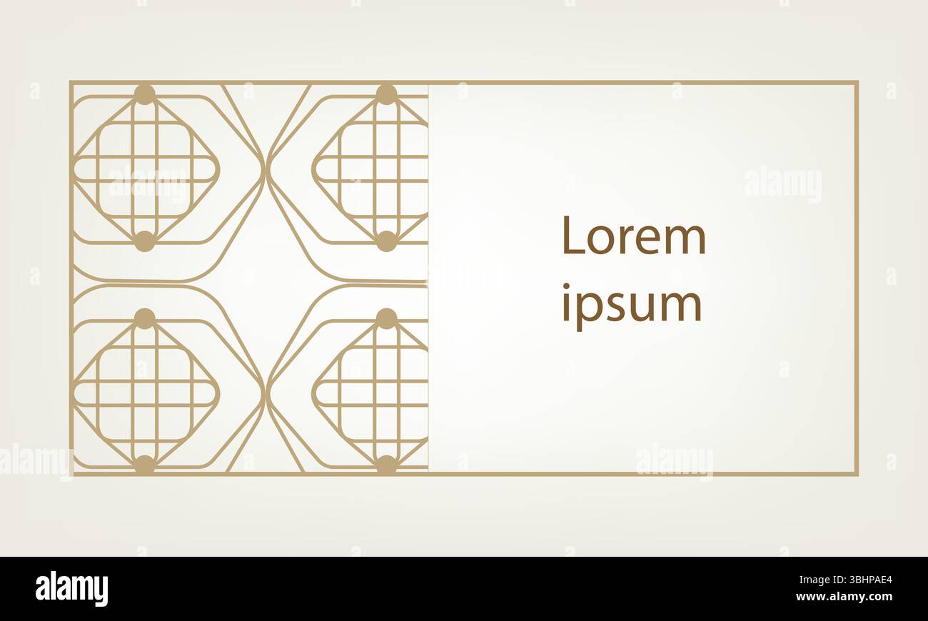 Minimalist Islamic Text Box with Eslimi Motifs – Vector Frame Stock ...