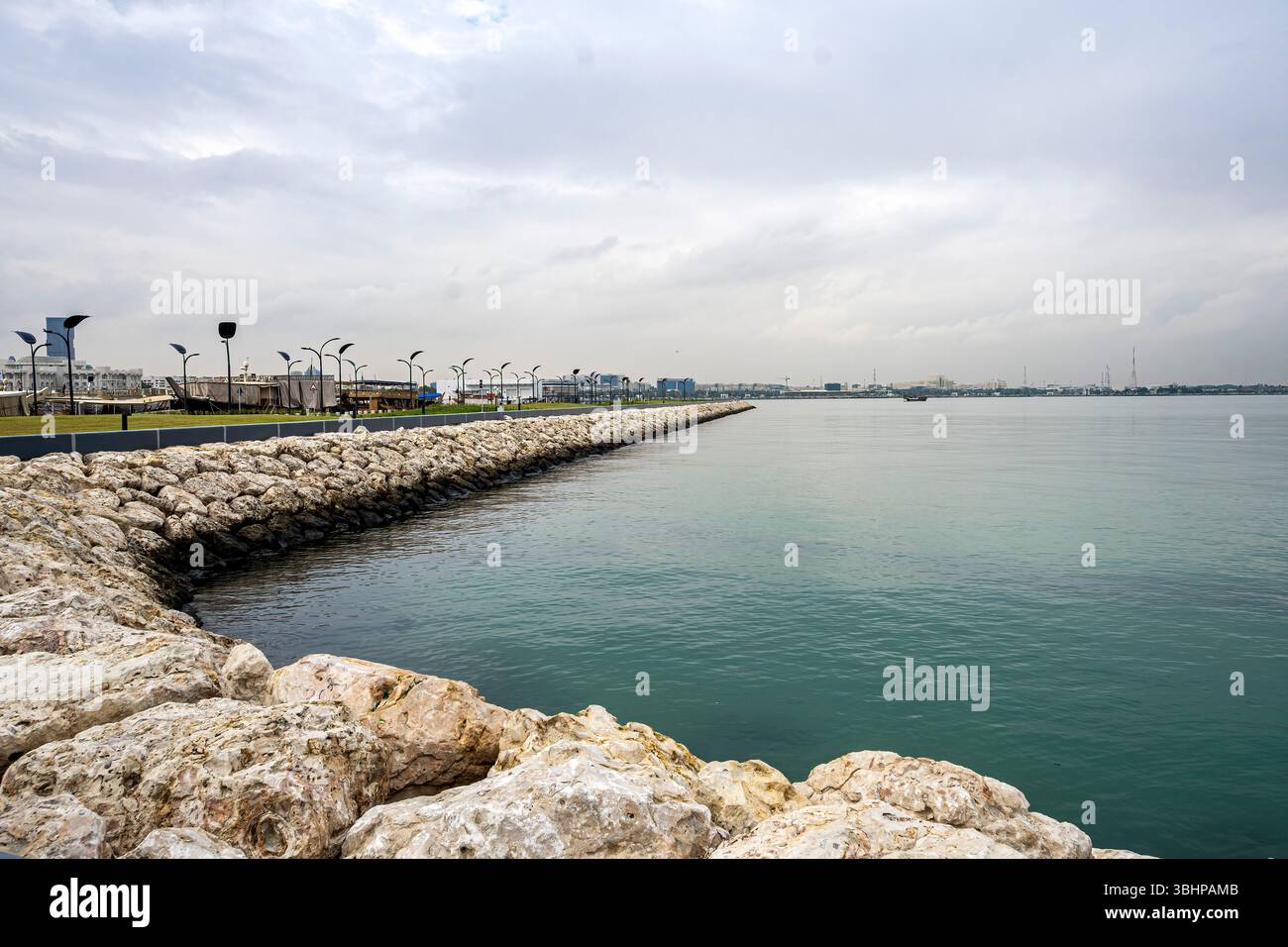 Doha, Qatar - February 12, 2023: Doha Skyline view from Dhow Harbour ...