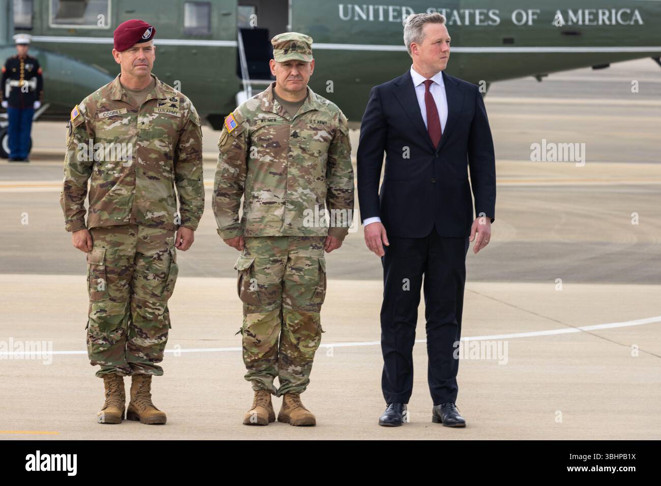 U.S. Army Gen. John P. Cogbill, Sgt. Maj. Michael R. Weimer, and ...