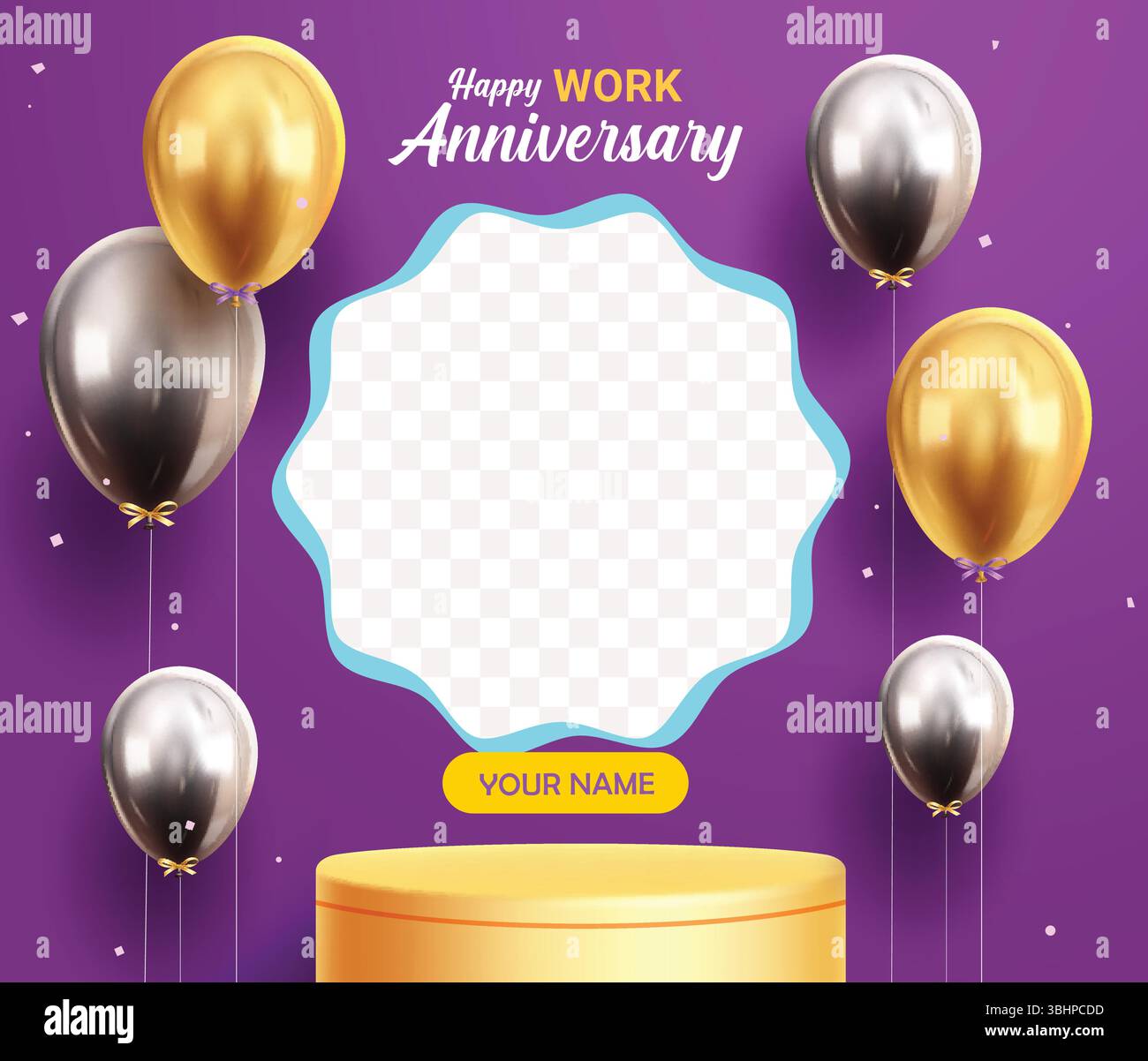 Work anniversary podium clipart design. Happy work anniversary greeting ...