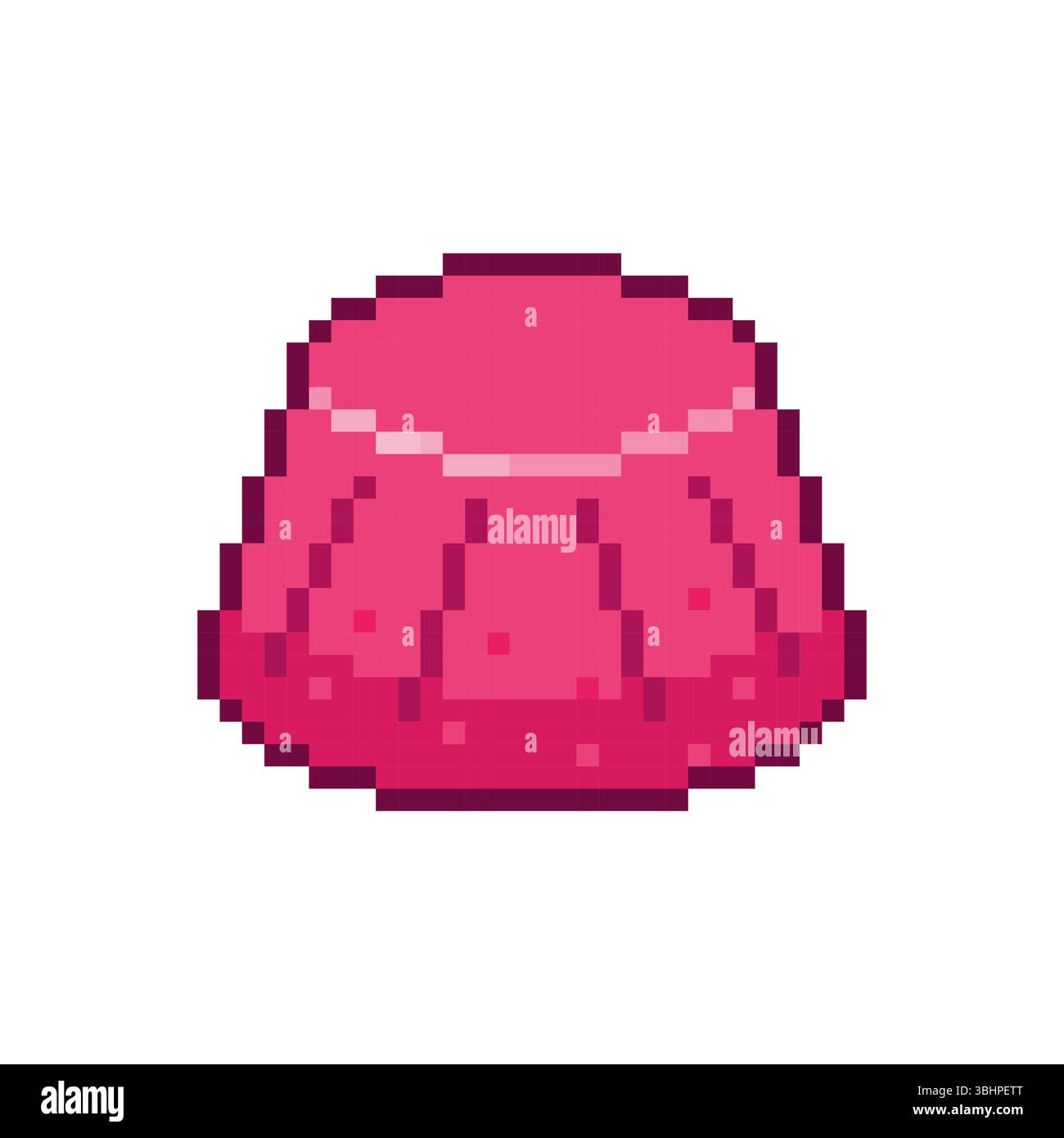 Pixel art Strawberry Jelly Dessert game asset design Stock Vector Image ...