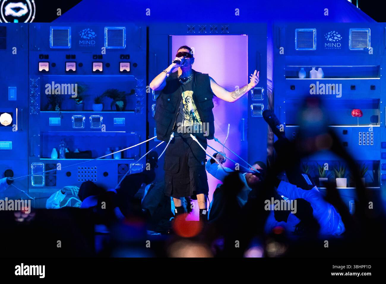 June 10, 2025, Naples, Salerno, Italy: Italian rapper Marracash aka ...