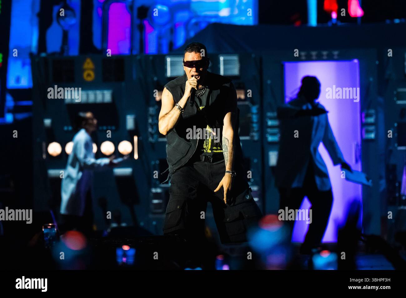 June 10, 2025, Naples, Salerno, Italy: Italian rapper Marracash aka ...