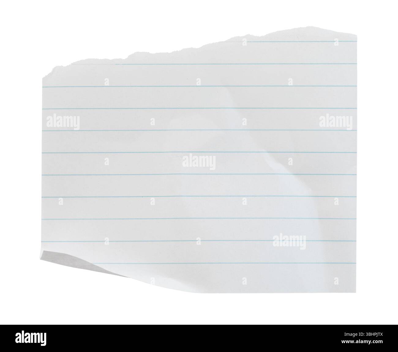 Torn sheet of notepad paper, isolated on a transparent background ...