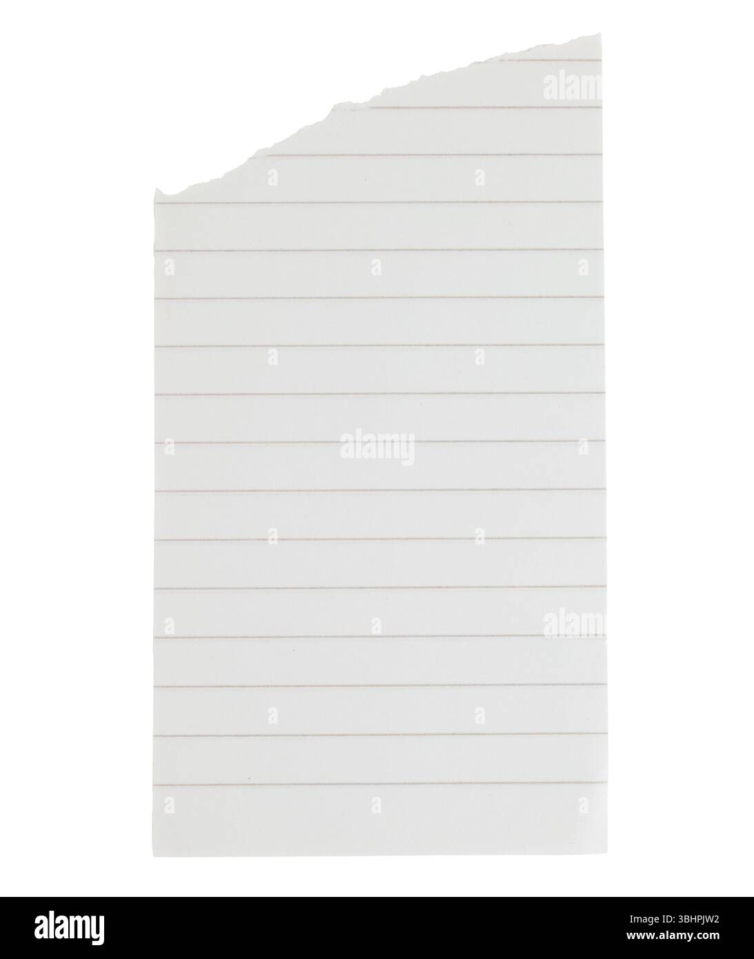 Torn sheet of notepad paper, isolated on a transparent background ...