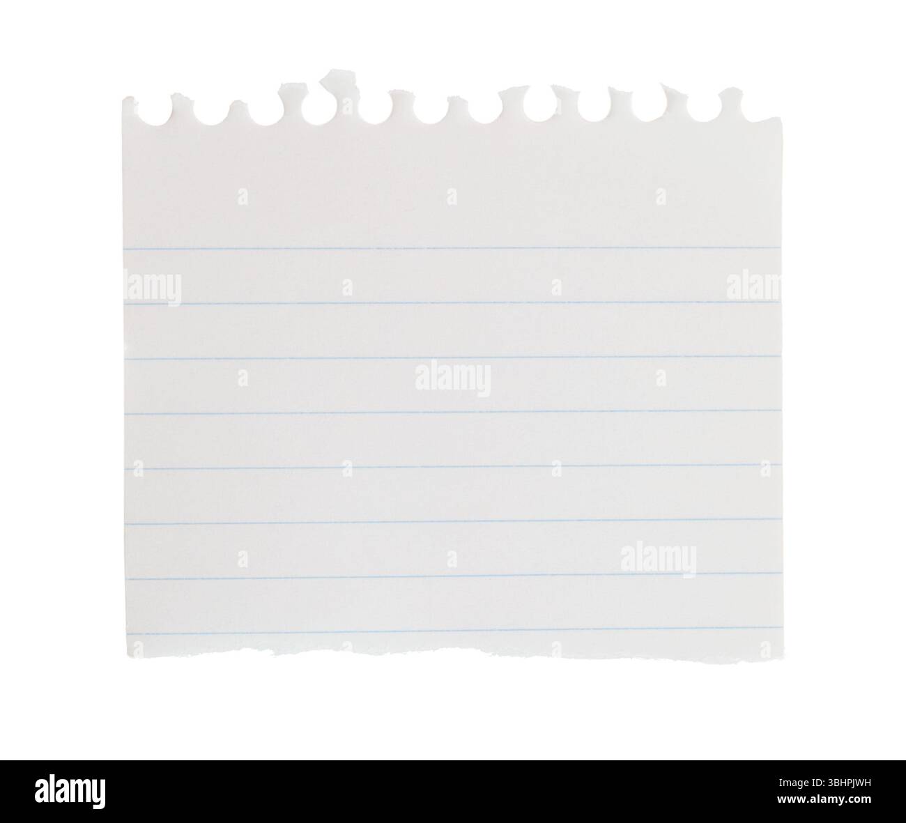 Torn sheet of notepad paper, isolated on a transparent background ...