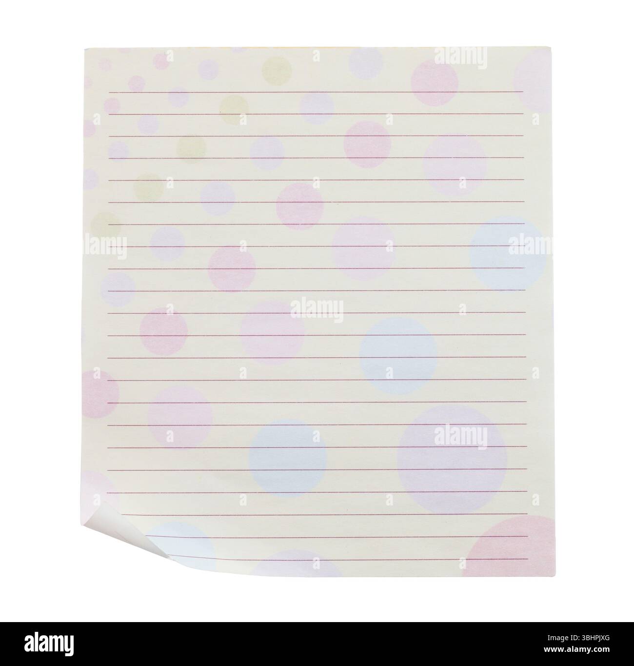 Blank sheet of paper for notes, isolated on a transparent background ...