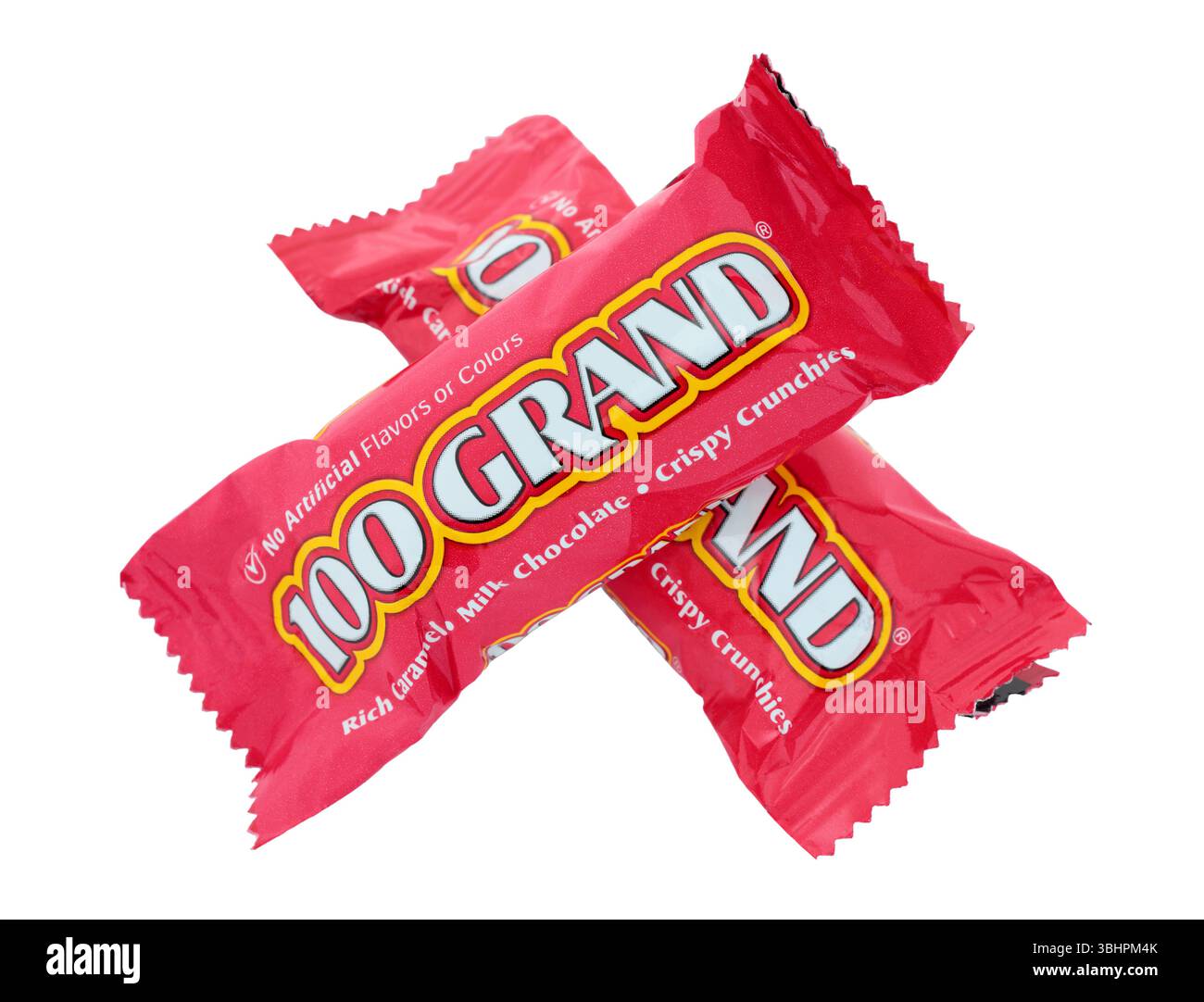 Chocolate bars 100 Grand in package, isolated on a transparent ...