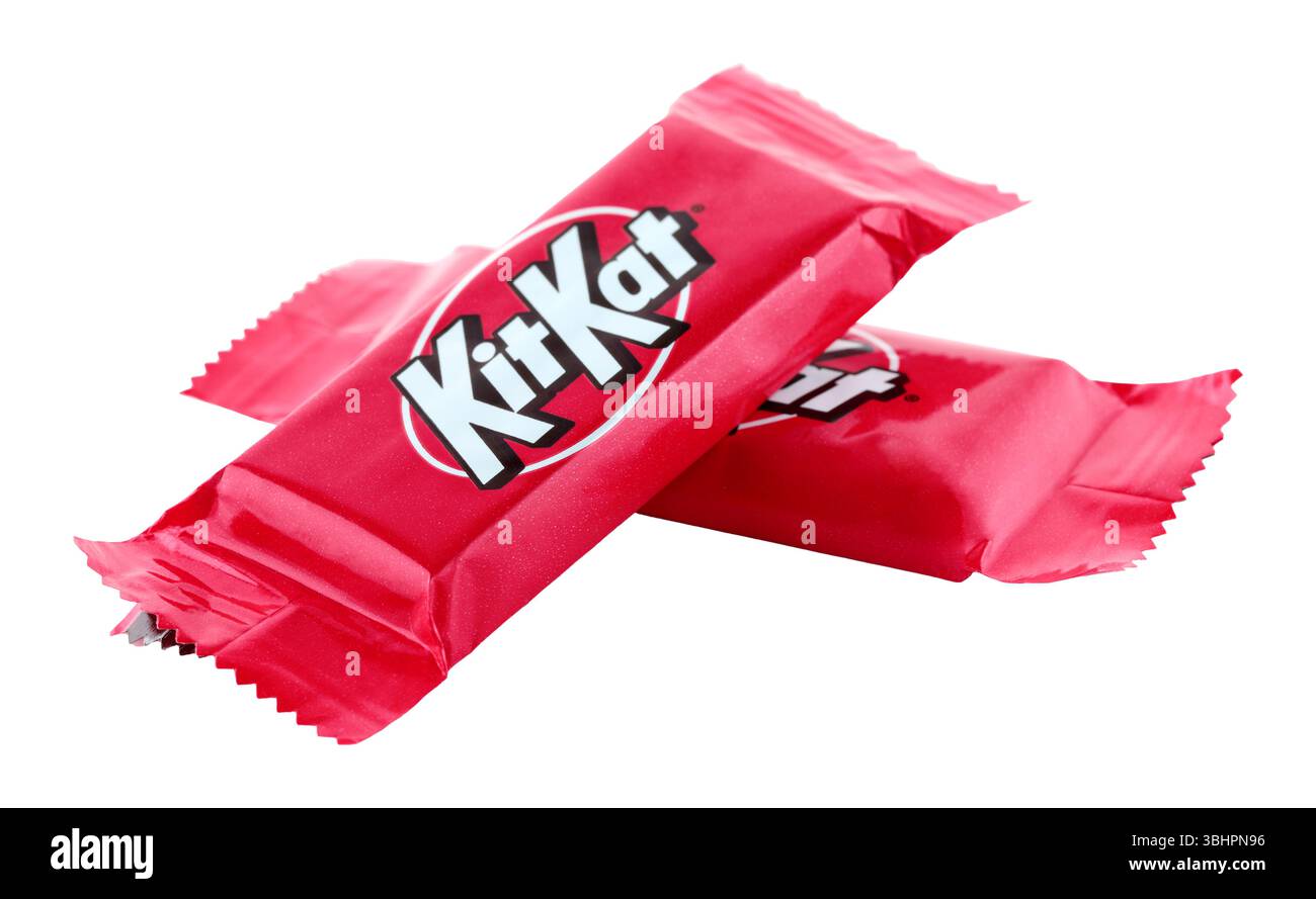 Chocolate bars Kit Kat in package, isolated on a transparent background ...