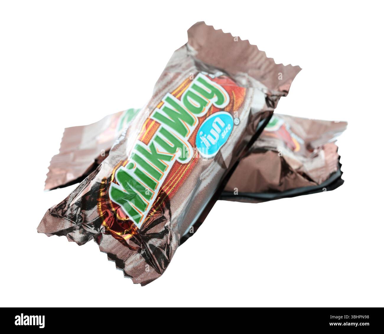 Chocolate bars Milky Way in package, isolated on a transparent ...