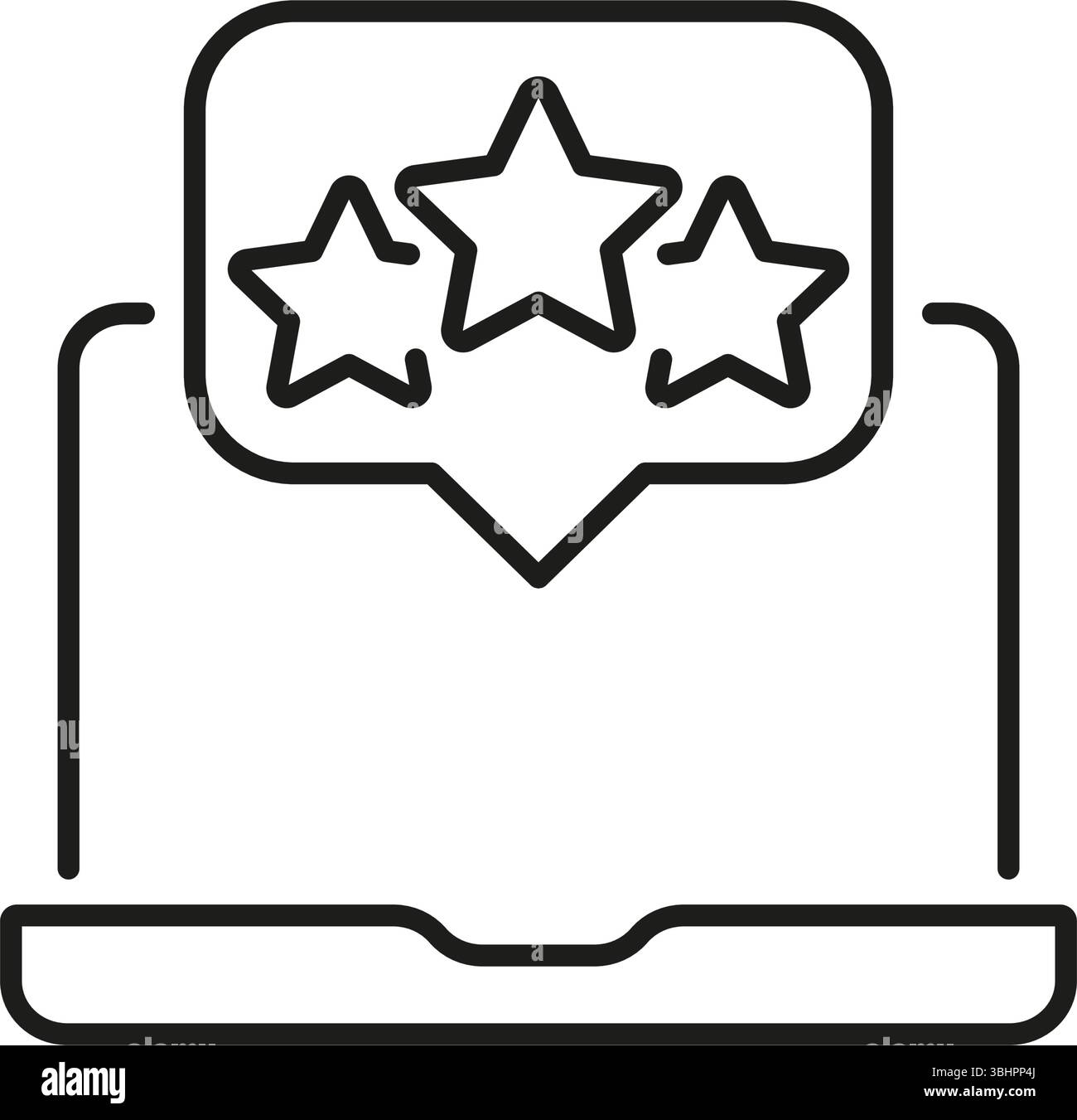 Laptop star rating line Stock Vector Images - Alamy