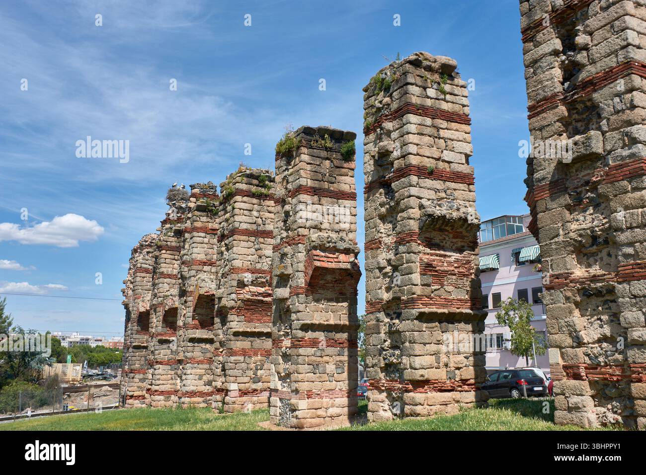 Monumental stone brick pillars hi-res stock photography and images - Alamy