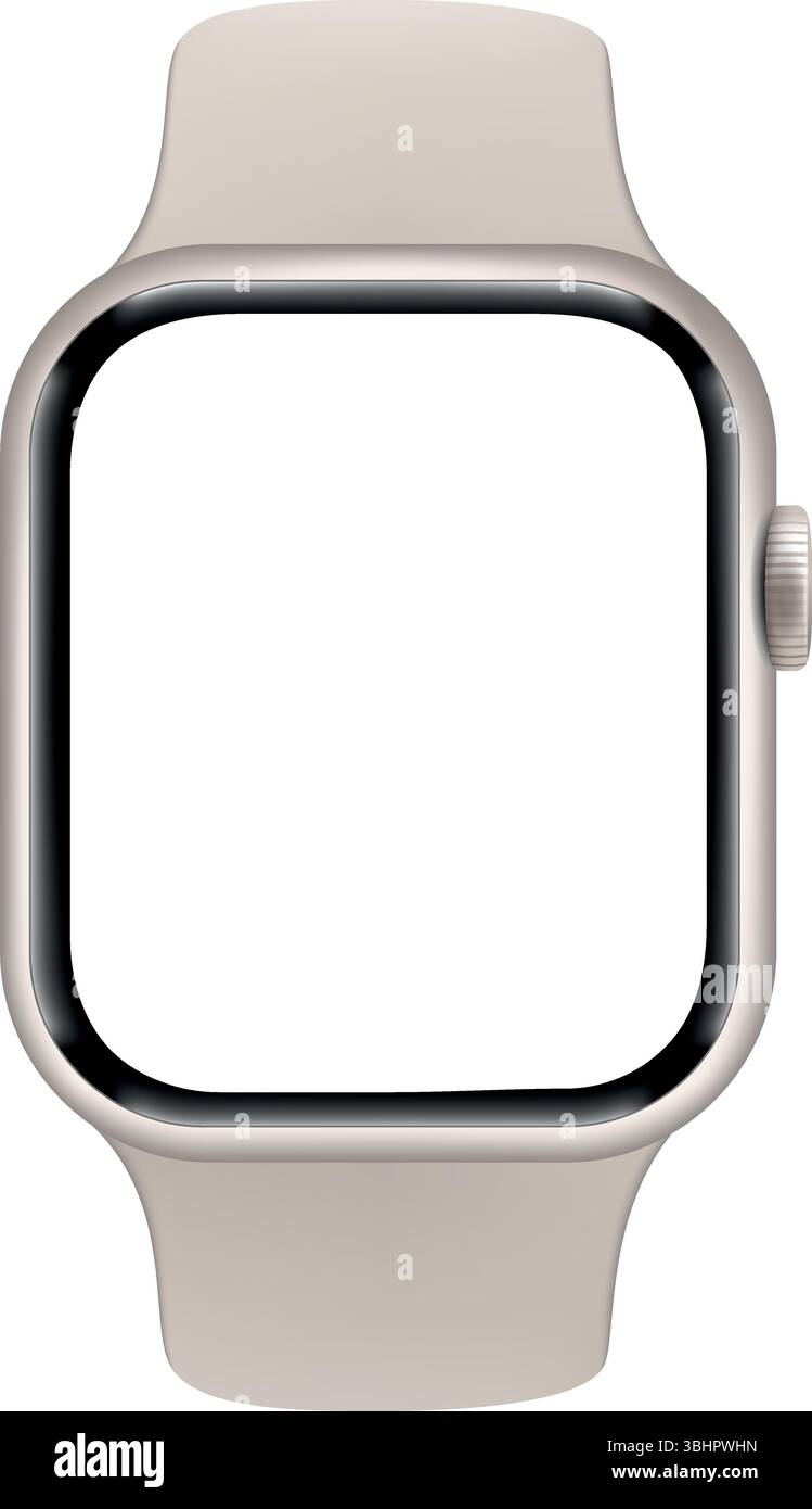 Electronic Smart Watch with blank screen on a transparent background ...